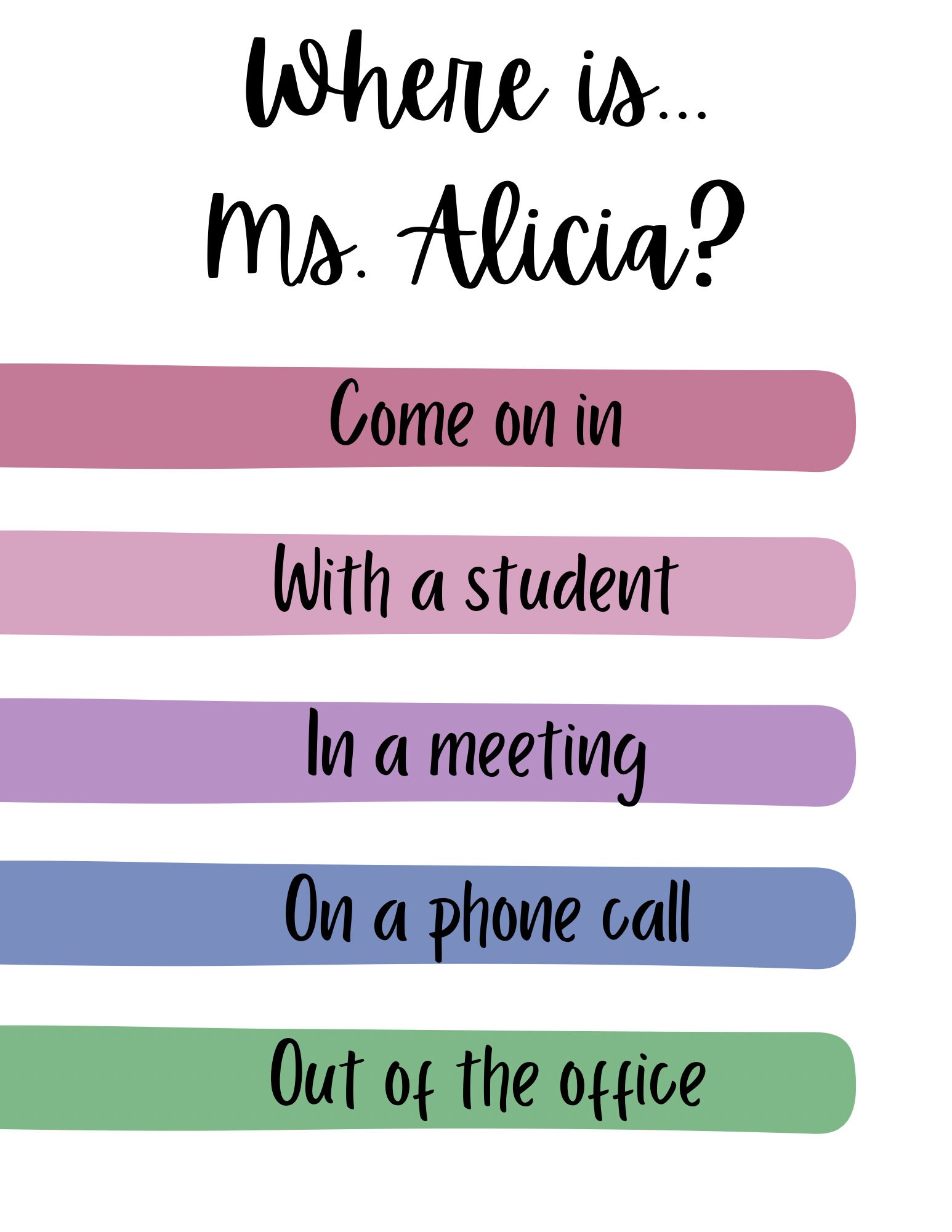 Personalized “where Is…?” Sign - Etsy