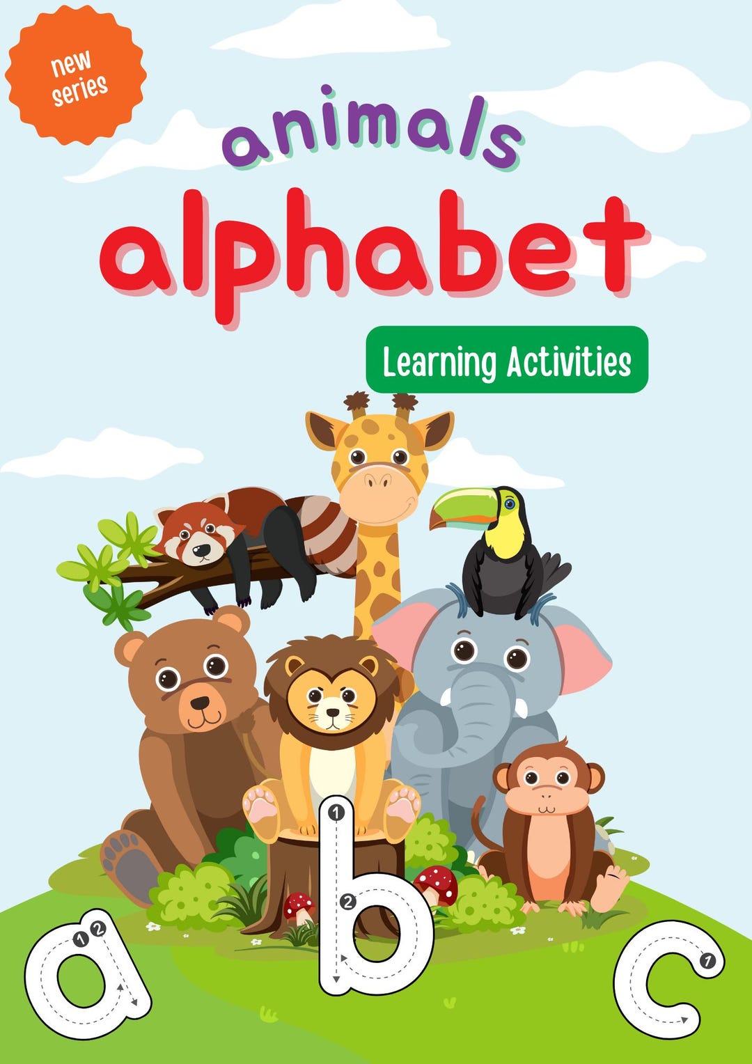 Animals Alphabet Learning Book: Educational Tutorial (PDF) - Etsy