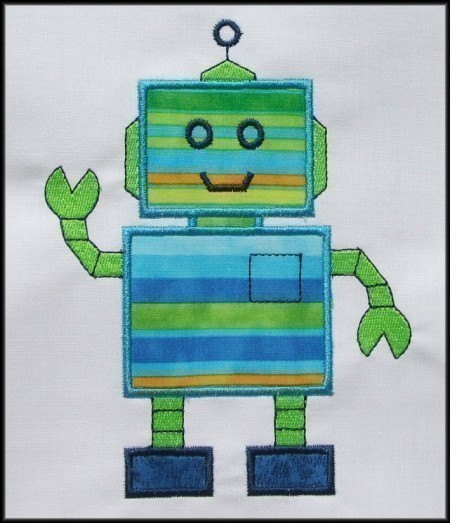 INSTANT DOWNLOAD Wally the Robot Applique design | Etsy