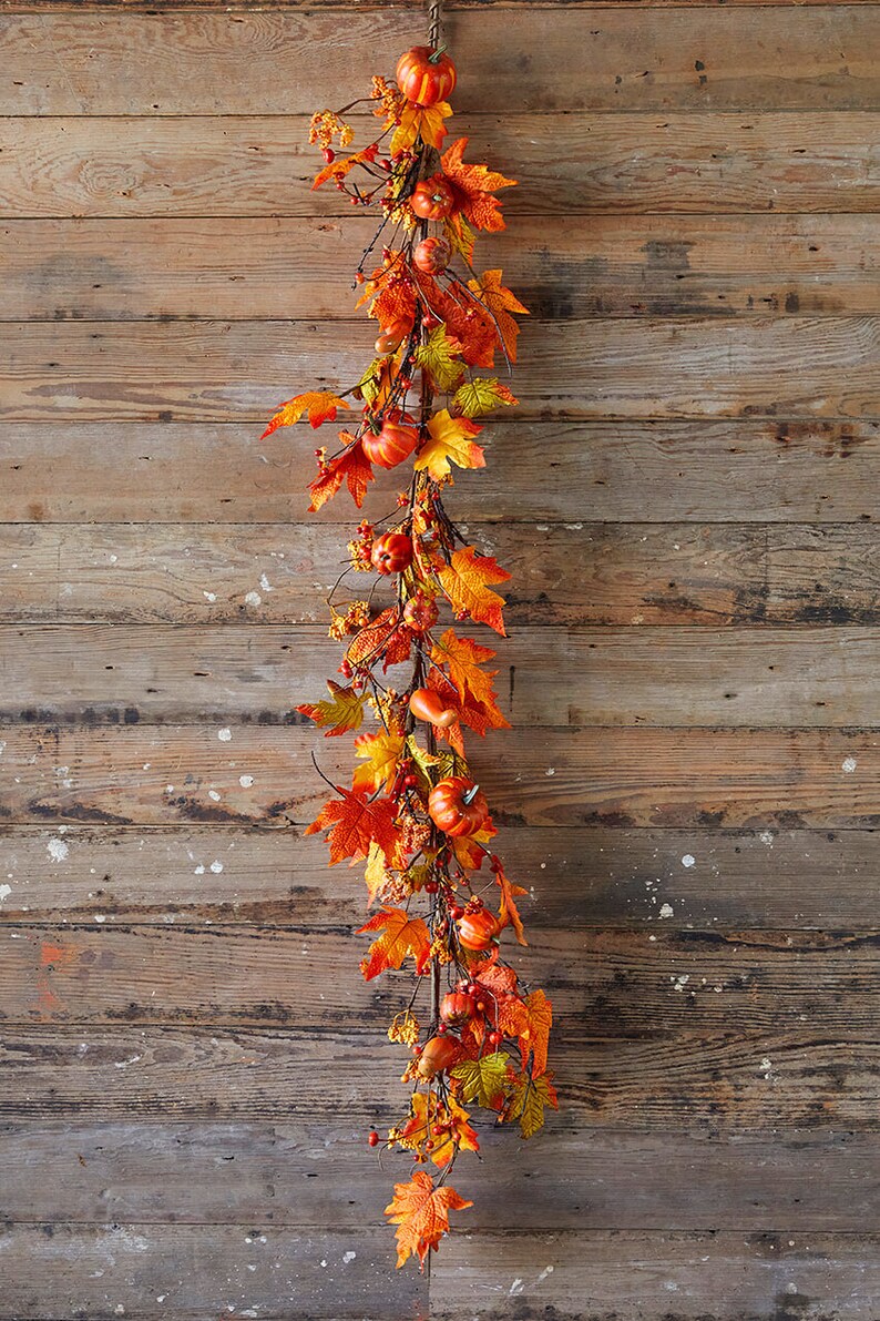 Fall-themed Lighted Garland Custom Lengths for Table Runners, Fireplace ...