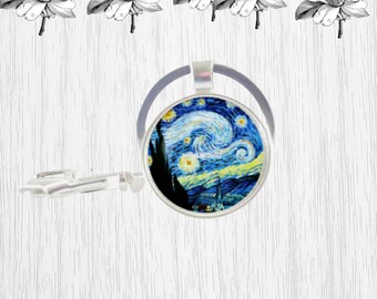 Van Gogh Key Chain - Etsy