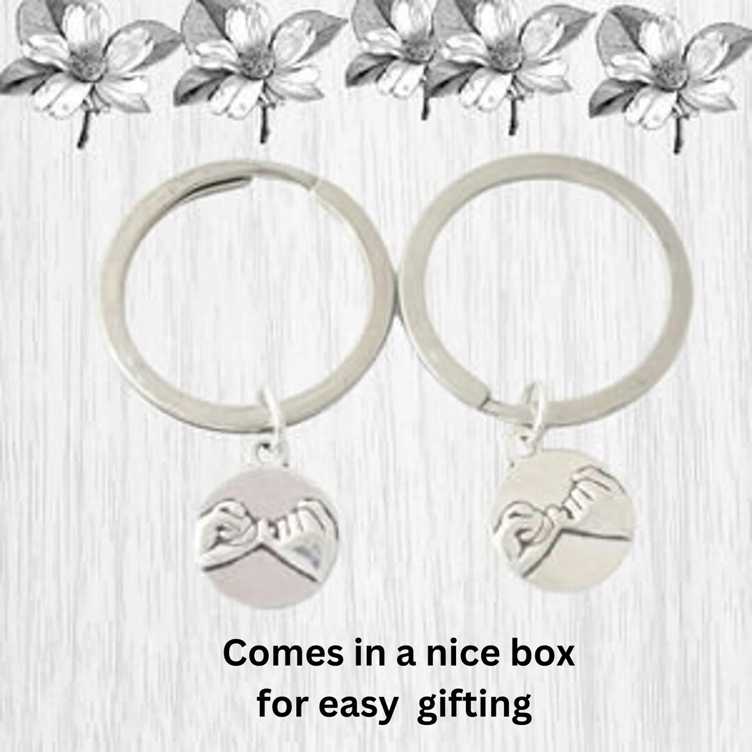 Gift for Best Friend Set of 2 Pinky Promise Pinky Swear Keychains / Key ...