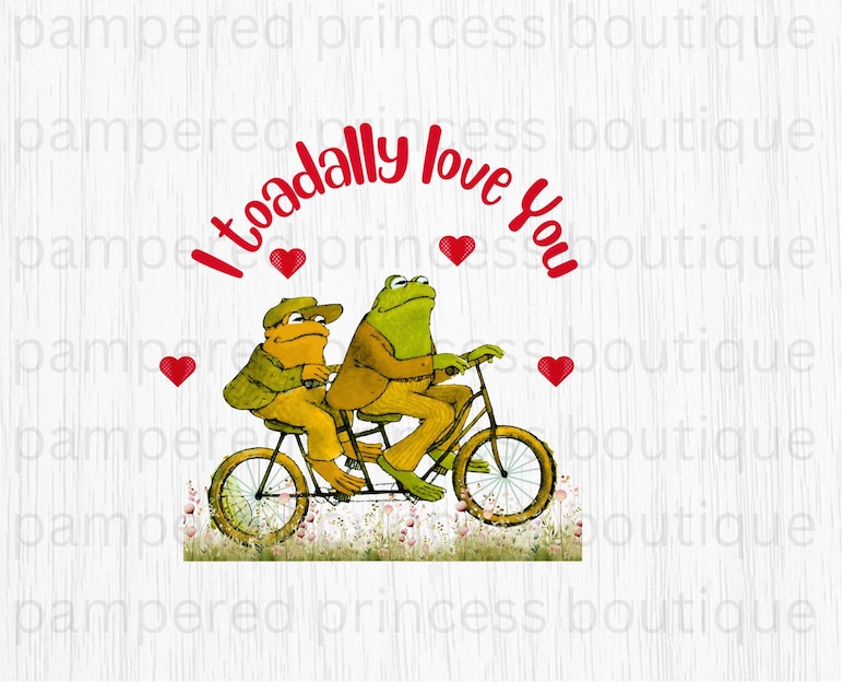 Frog and Toad Together Are Friends Bicycle I Toadlly Love You PNG ...