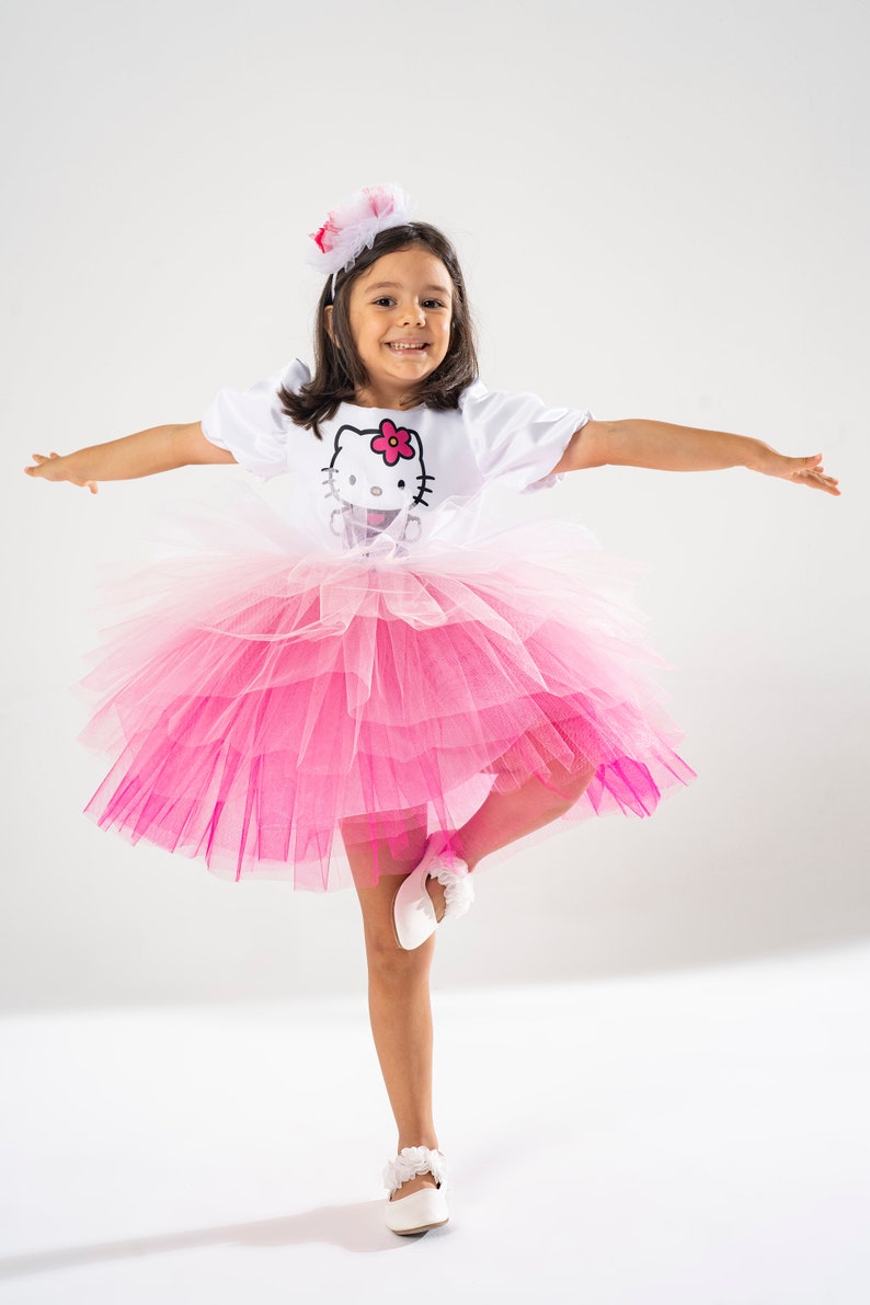 Hello Kitty Toddler Costume: Pink Tulle Dress With Crown - Etsy