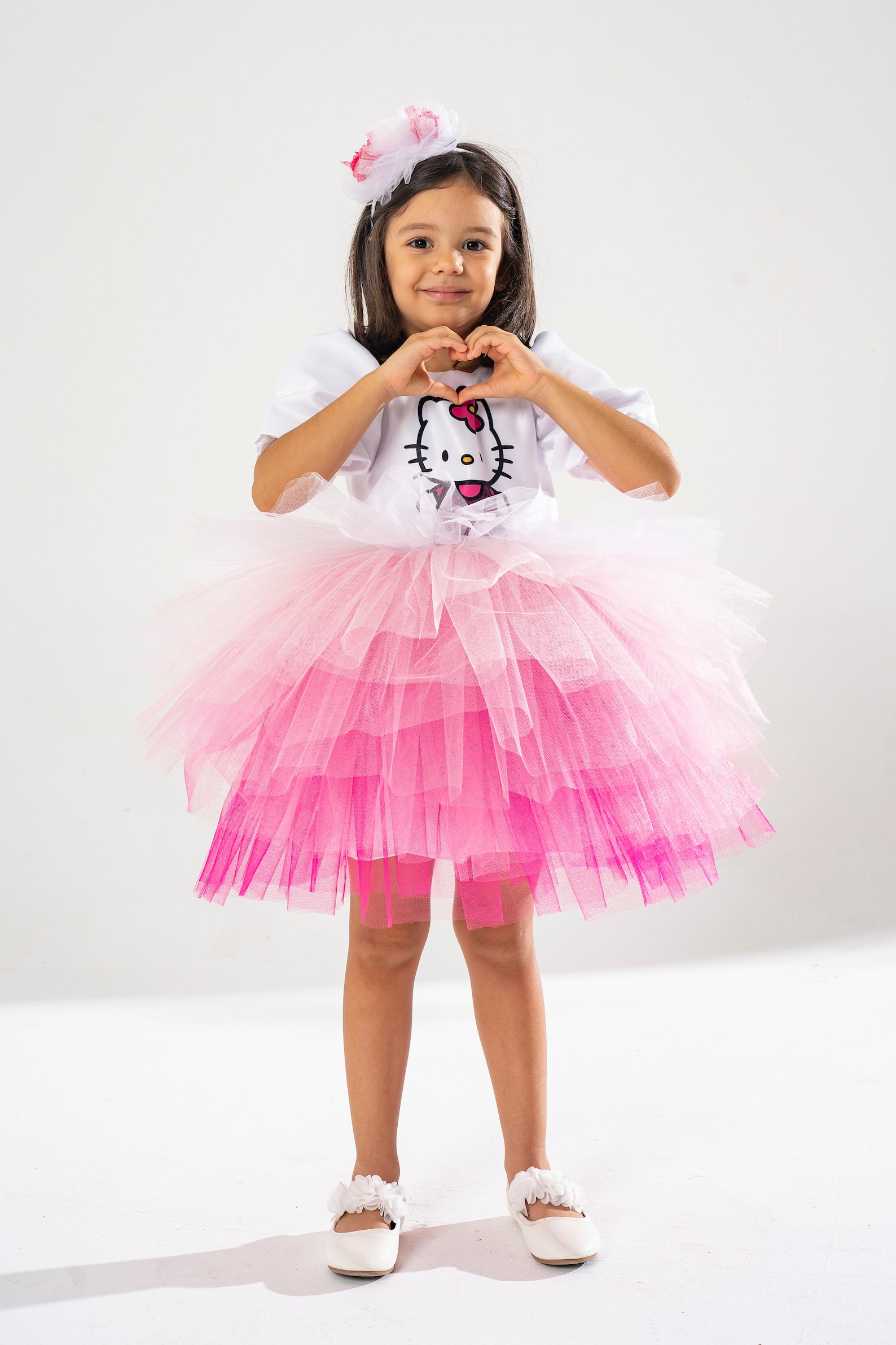 Hello Kitty Toddler Costume: Pink Tulle Dress With Crown - Etsy
