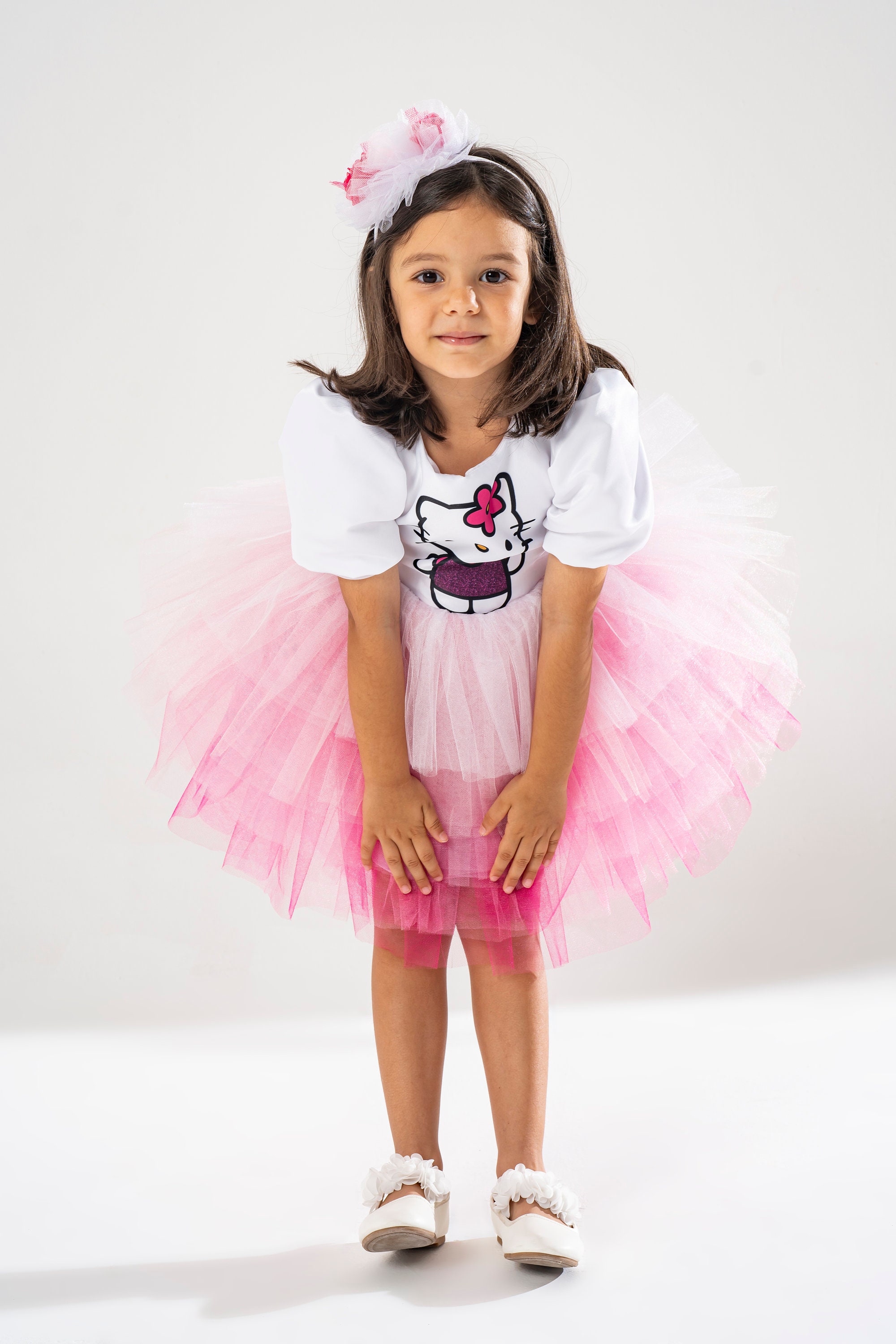 Hello Kitty Toddler Costume: Pink Tulle Dress With Crown - Etsy