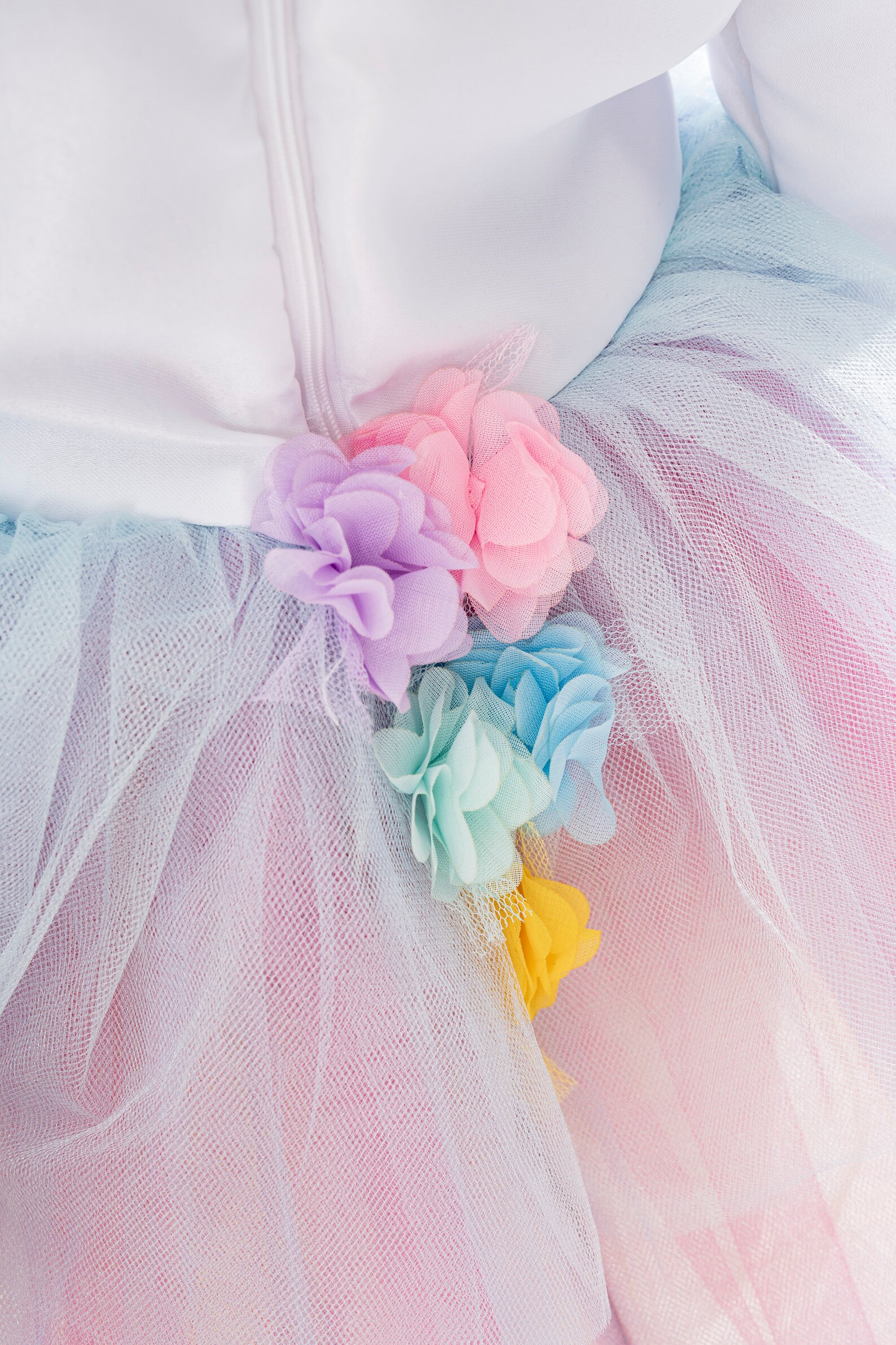 Unicorn Rainbow Birthday Dress for Girls, Tulle Tutu Dress With Horn ...