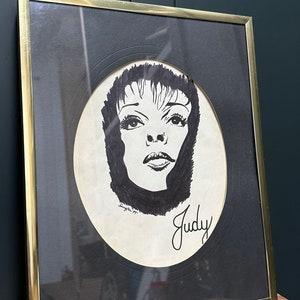 Original Vintage Rare 1979 Hand Drawn Portrait of Judy Garland - Etsy