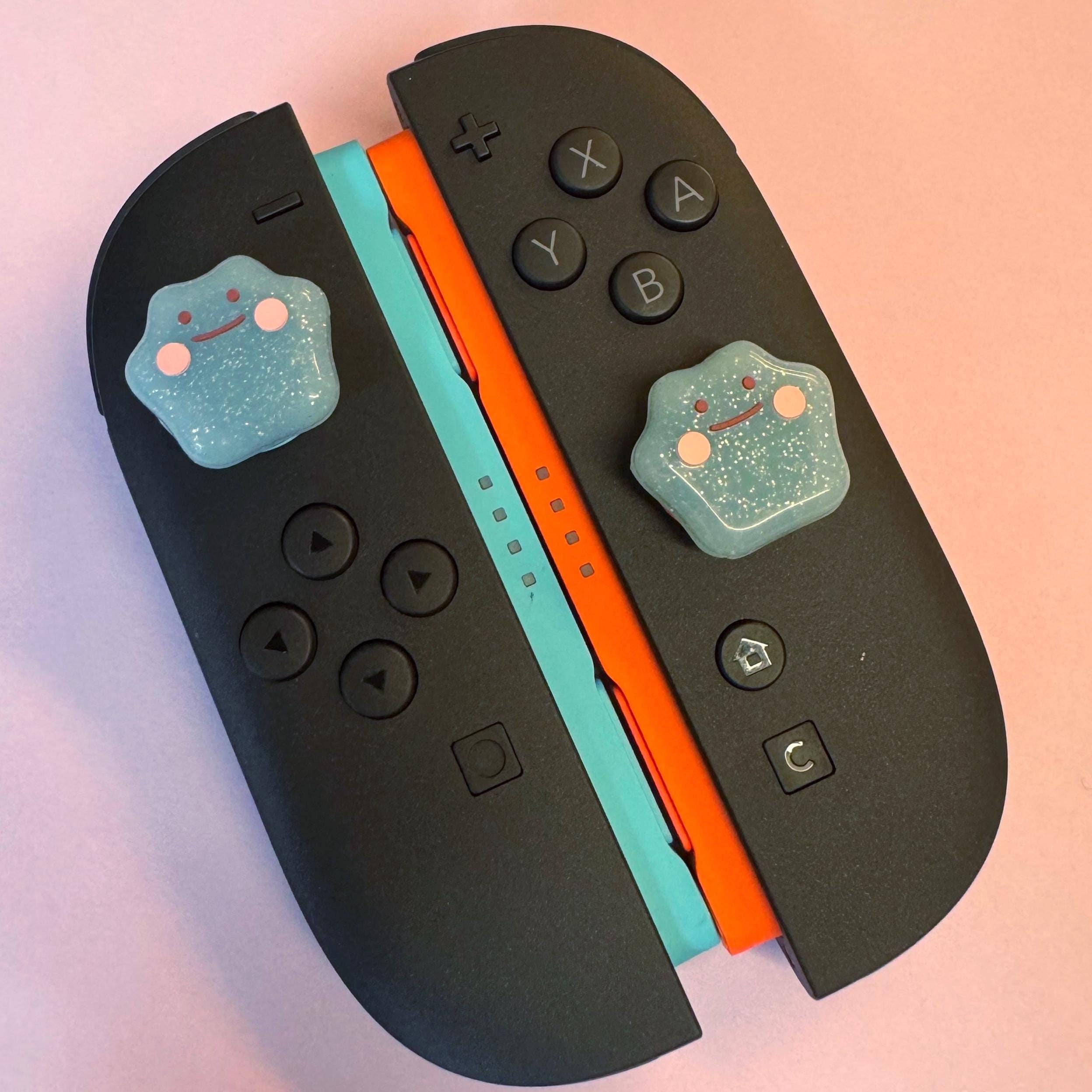 SWITCH 2 Thumb Grips - Nintendo 2025 - Blue Glitter Ditto - Thick High ...