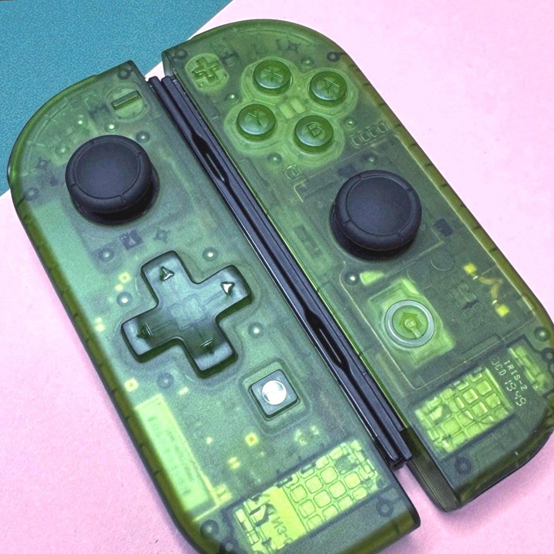 Joycon Controllers *emerald Green Transparent* ZERO DRIFT! Green ...