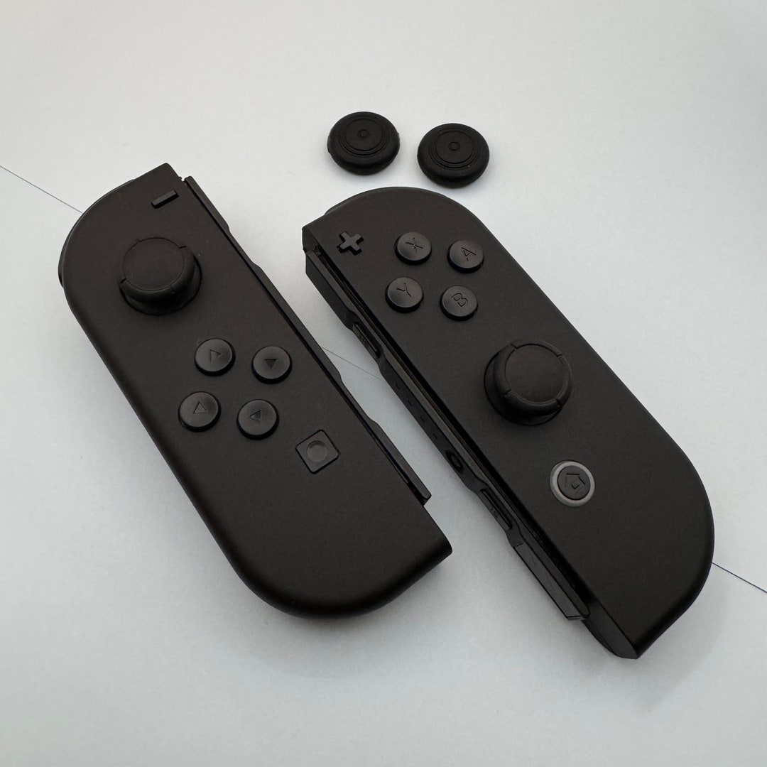 Handmade black Out Nintendo Switch OLED Joy-con Controllers, All Black ...