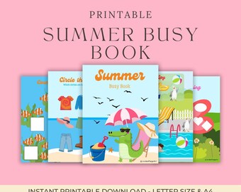 Summer Kid Activity Book, Toddler Activity Book, Activity Book for ...