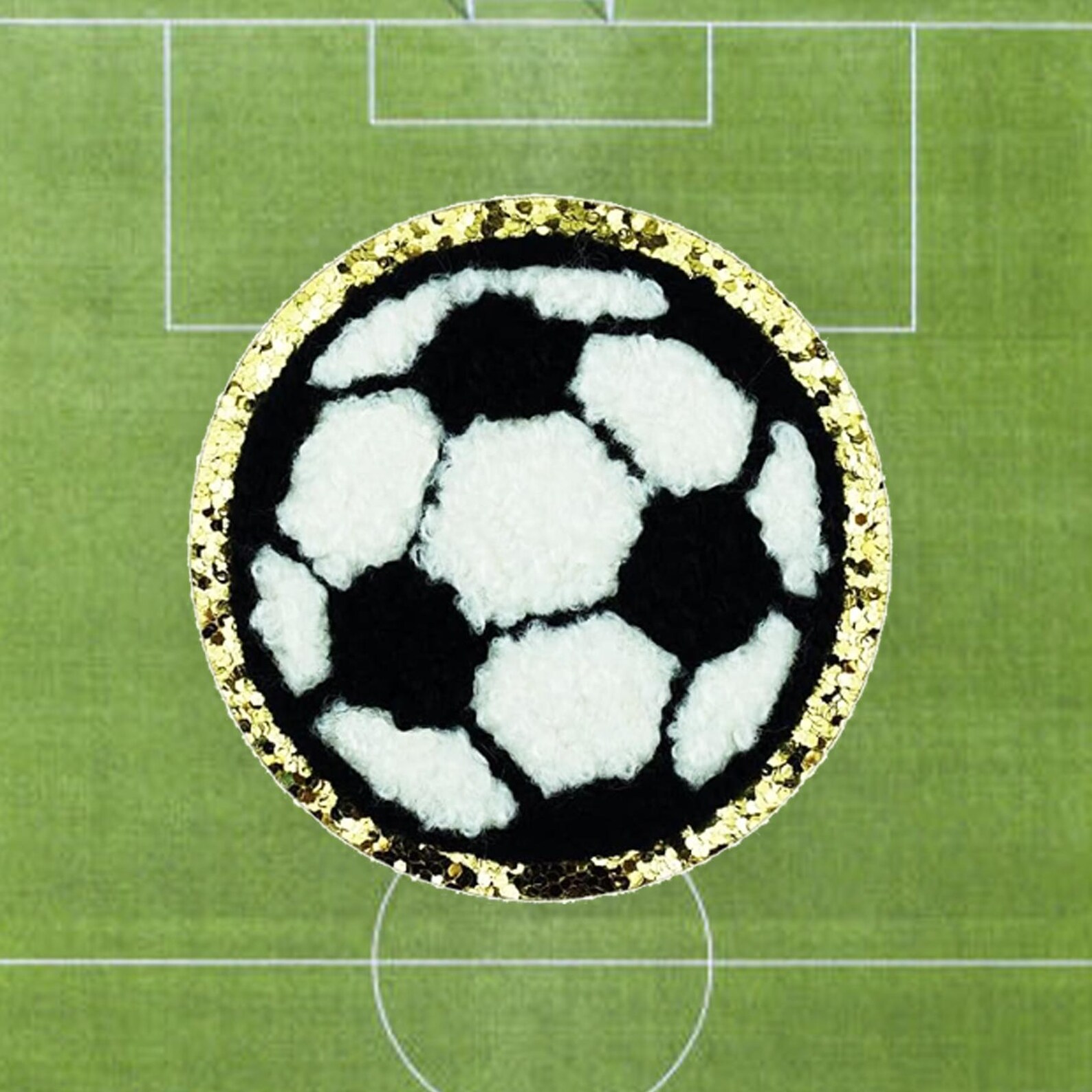 Stick-on Soccer Chenille Patch, Self-adhesive Soccer Patch, Game Day ...
