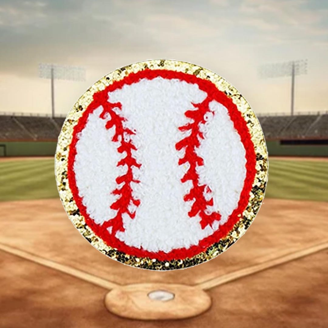 Iron-on Baseball Chenille Patch, Uniform Patch, Game Day Patch ...