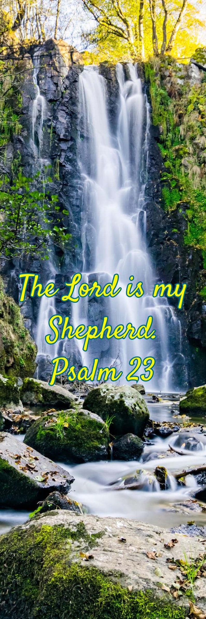Waterfall Bible Verse Bookmarks (digital Download) - Etsy
