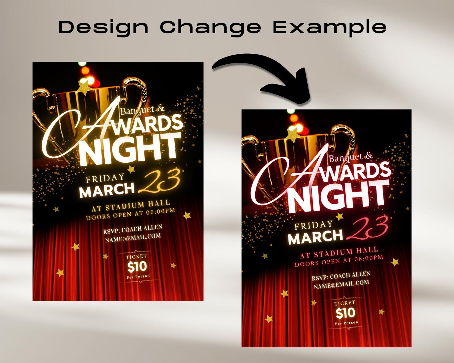 Sports Awards & Banquet Invitation Canva Template. Customizable End of ...