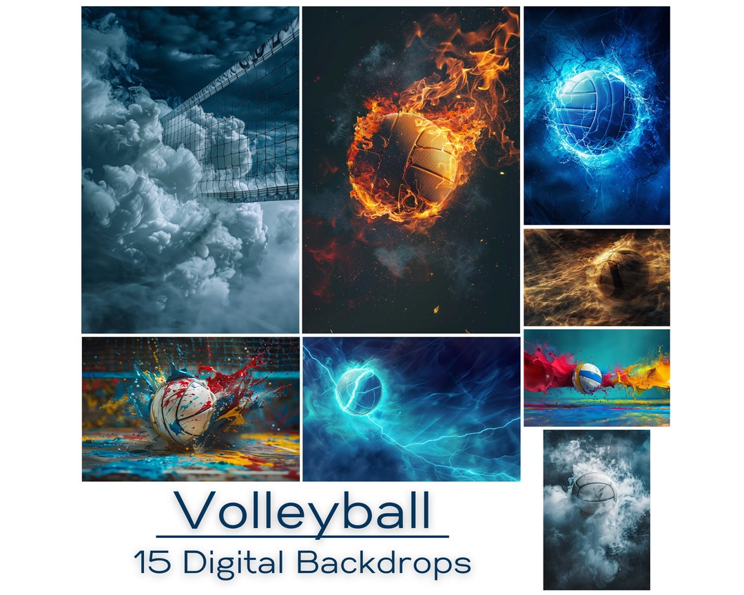 Volleyball Digital Backdrops. Composite Backgrounds for Volleyball ...