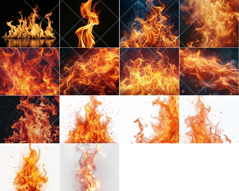 Fire Digital Backdrops. Composite Backgrounds for Sports Banners ...