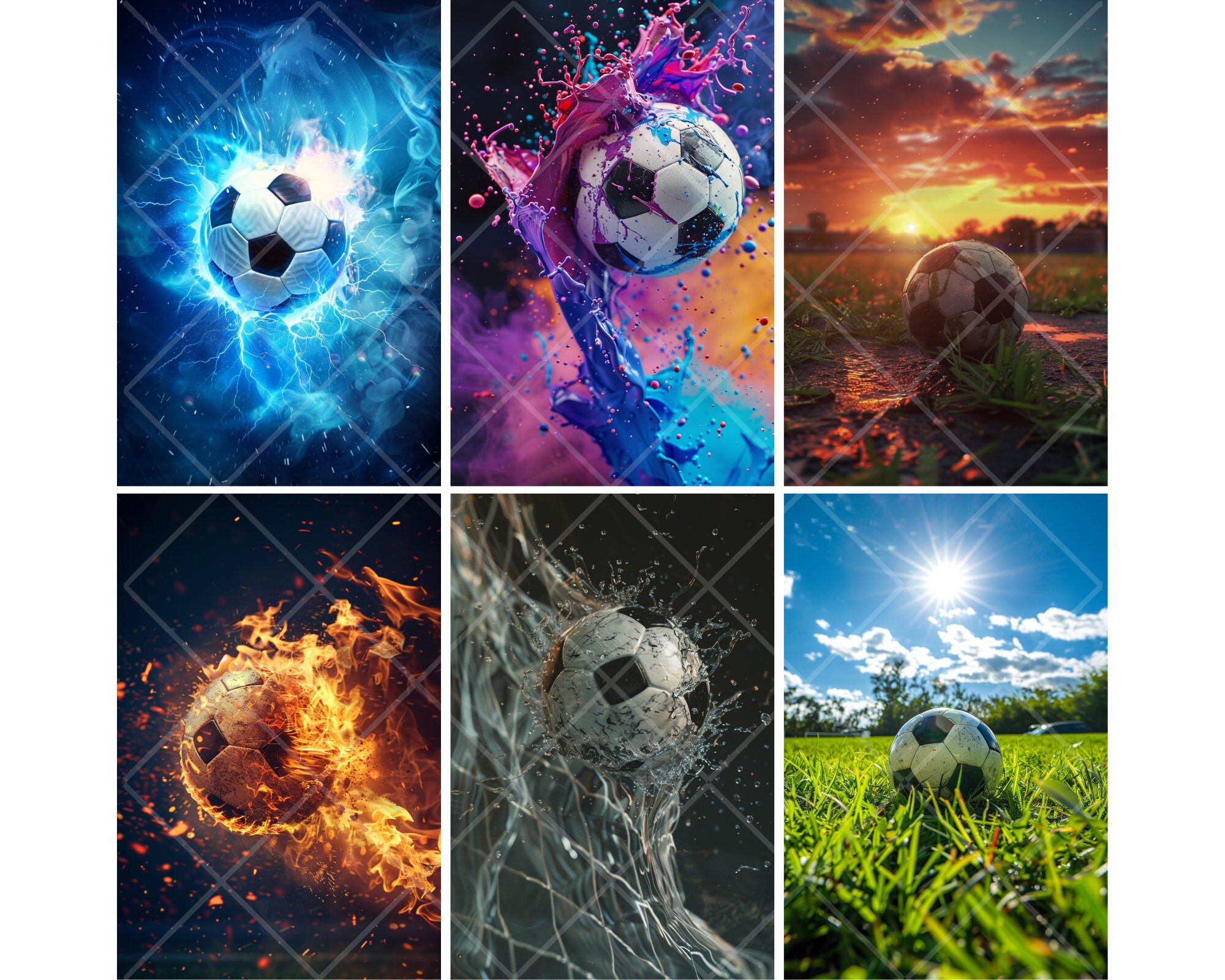 Soccer Digital Backdrops. Composite Backgrounds for Soccer Posters and ...