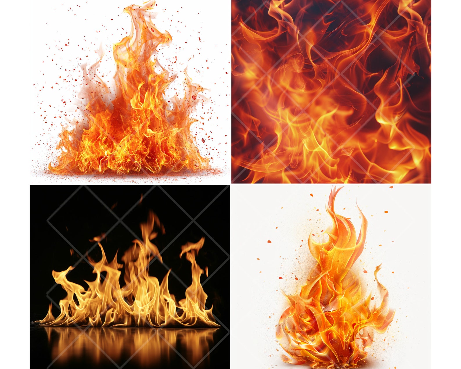 Fire Digital Backdrops. Composite Backgrounds for Sports Banners ...