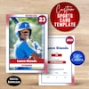Sports Trading Card Canva Template. Customizable Sports Card for ...