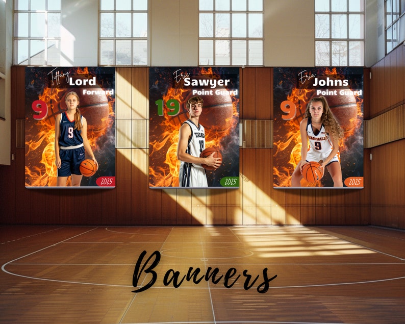 Basketball Poster Canva Template. Gift for Varsity Basketball Player ...