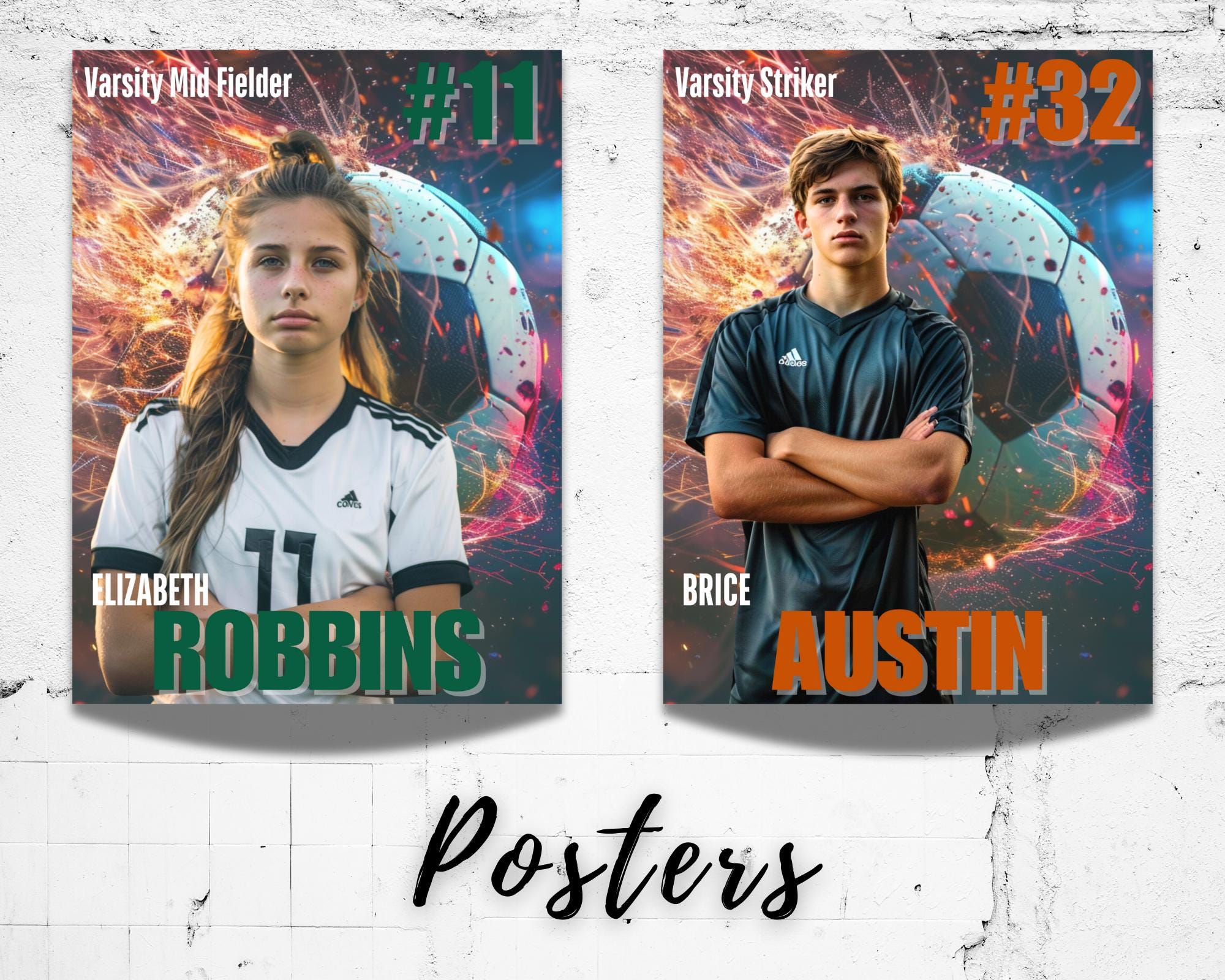 Soccer Poster Canva Template. Gift for Varsity Soccer Player. Non ...