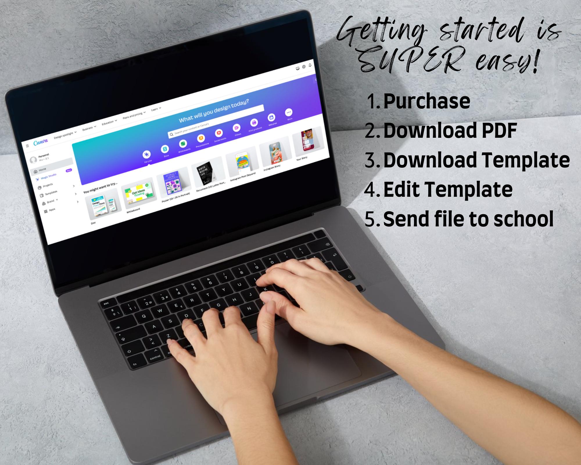 High School Yearbook Ad Canva Template. Customizable Sizes Include Full ...