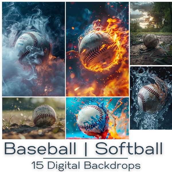 Softball Digital Backdrops Photoshop - Etsy
