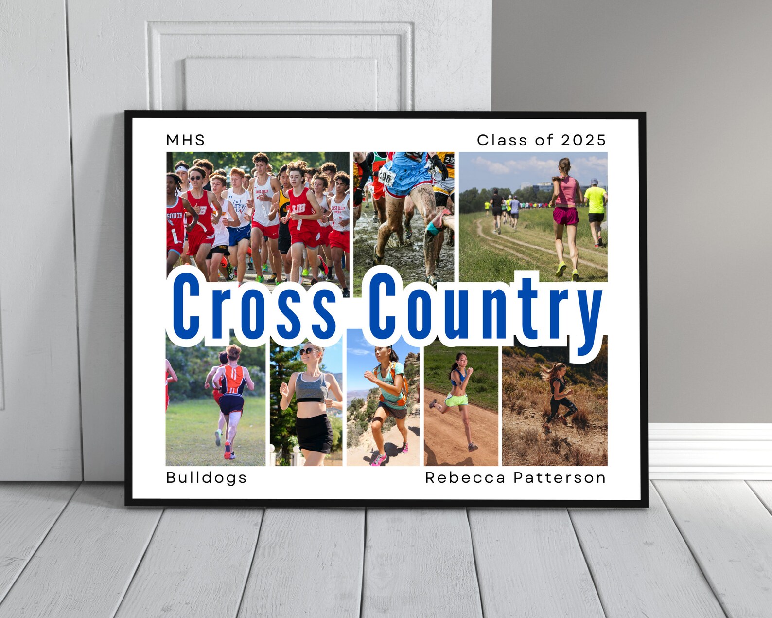 Customizable Cross Country Photo Collage Canva Template. Gift for ...