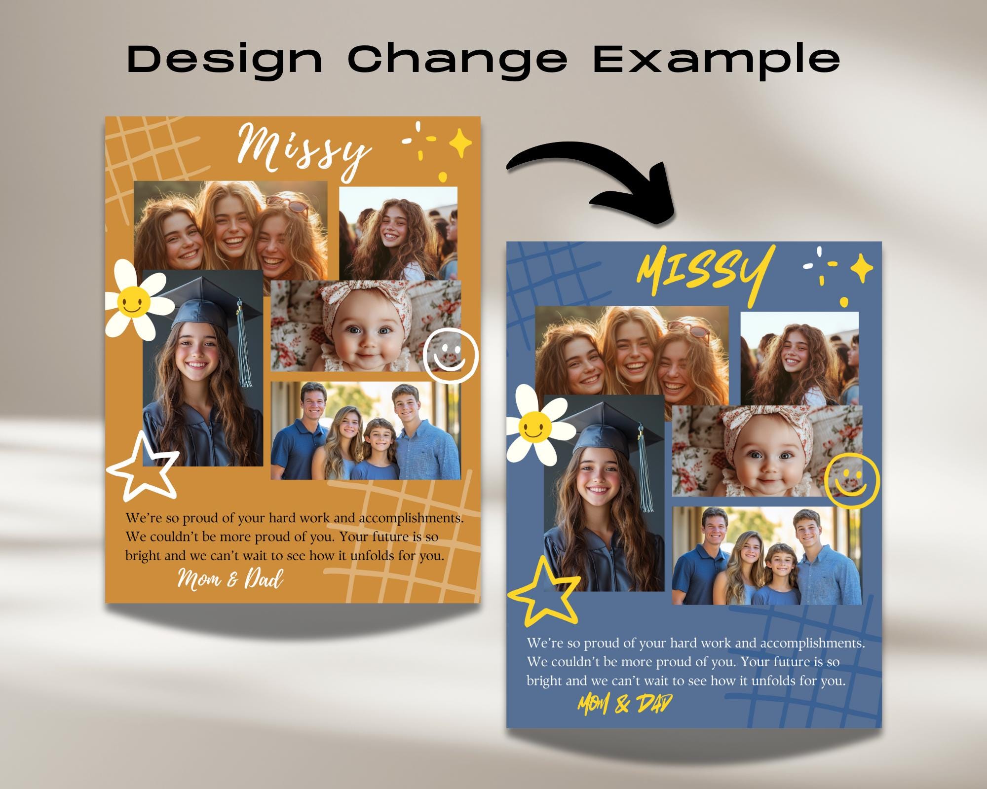 High School Yearbook Ad Canva Template. Customizable Sizes Include Full ...