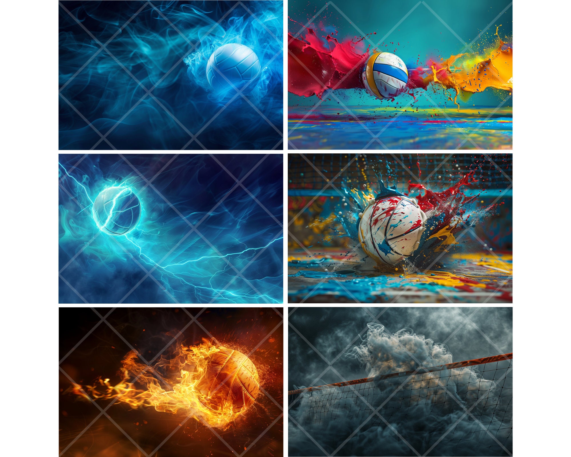 Volleyball Digital Backdrops. Composite Backgrounds for Volleyball ...