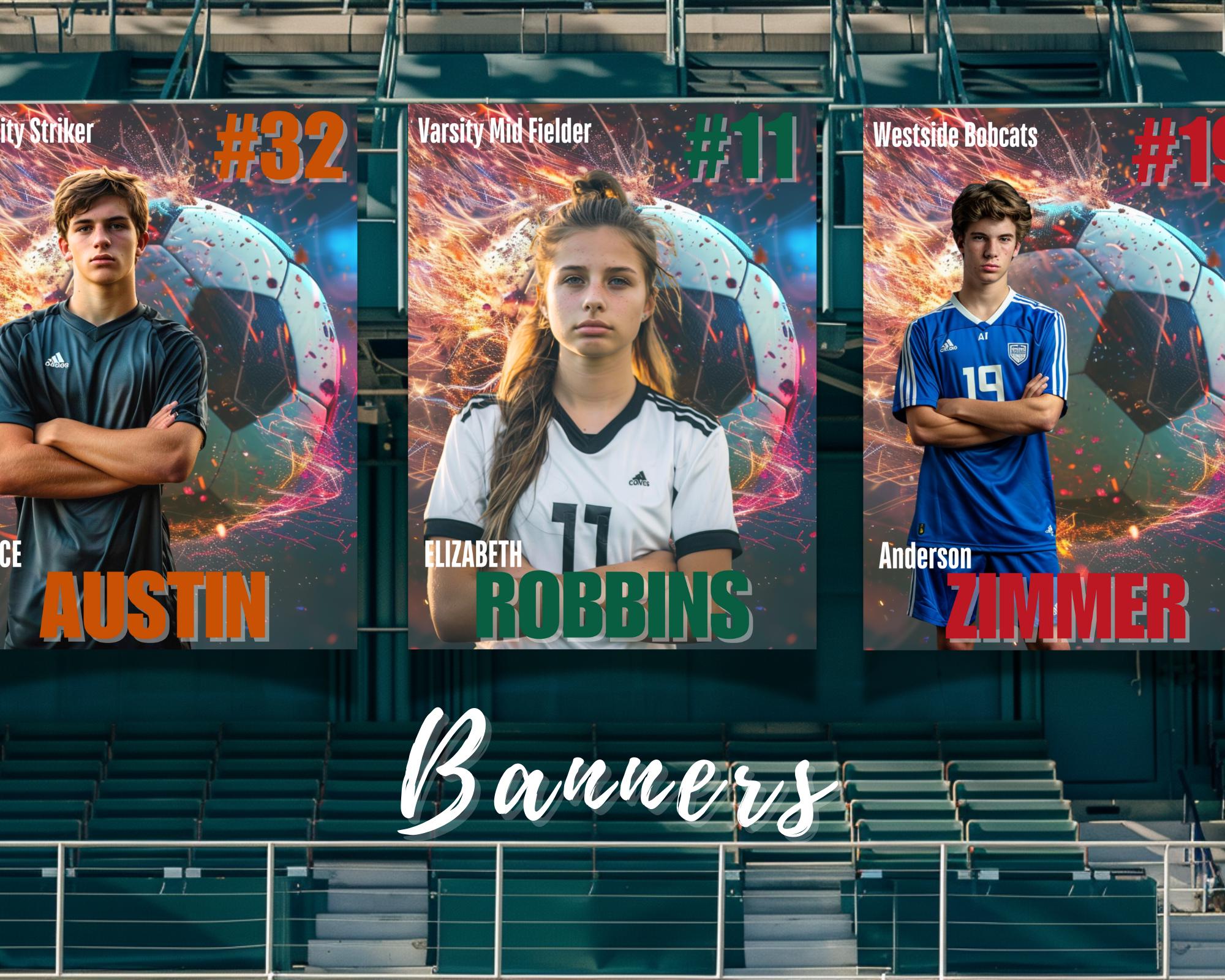 Soccer Poster Canva Template. Gift for Varsity Soccer Player. Non ...
