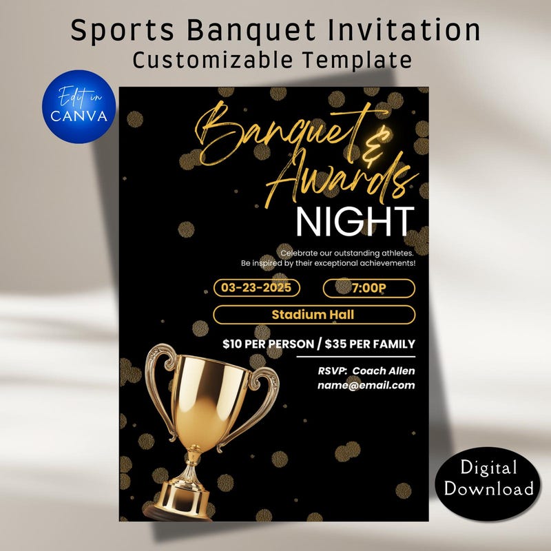 Banquet Program Template - Etsy