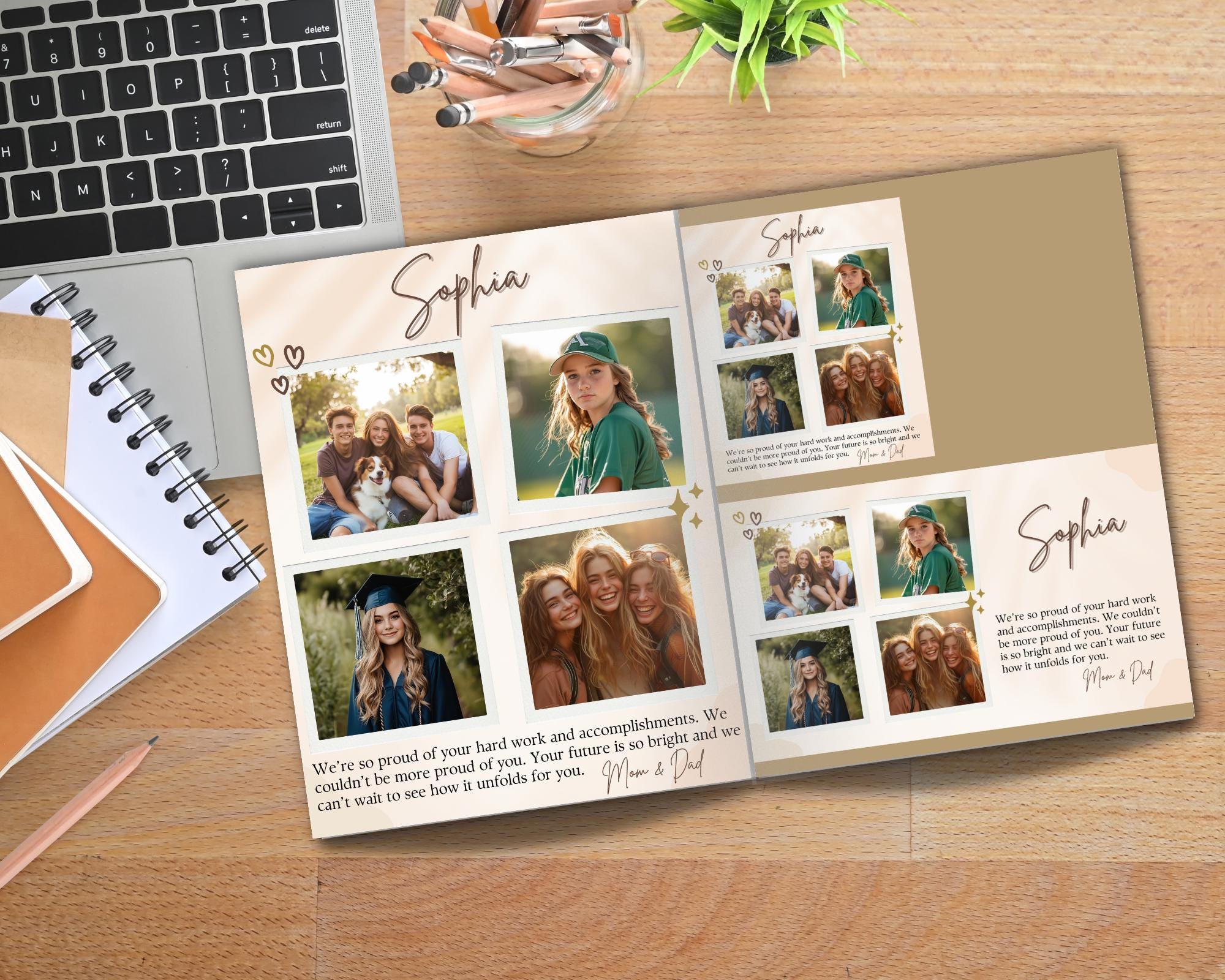 High School Yearbook Ad Canva Template. Customizable Sizes Include Full ...