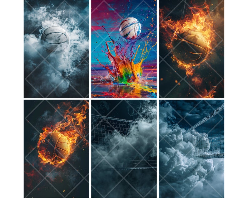 Volleyball Digital Backdrops. Composite Backgrounds for Volleyball ...