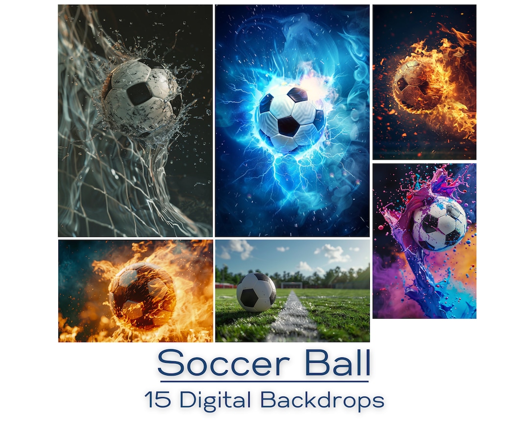 Soccer Digital Backdrops. Composite Backgrounds for Soccer Posters and ...