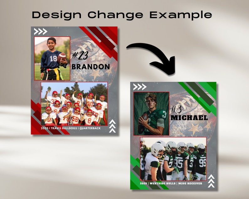 Football Memory Mate Canva Template. Customizable Football Memory Mate ...