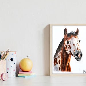 Miniature Horse Drawing Colored Pencils on Paper. - Etsy