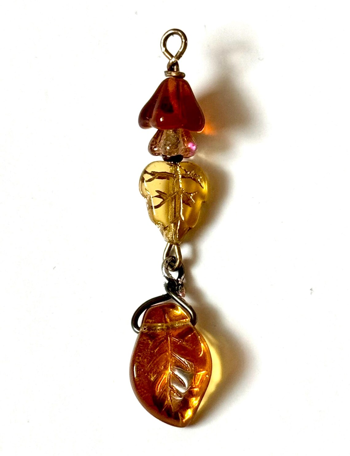 Antique Bronze Kilt Pin Brooch With Steampunk Goth Style Charms and Amber Coloured Beads - Etsy