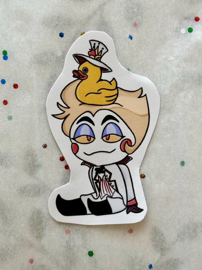 Lucifer Duck Sticker, Hazbin Hotel Sticker - Etsy