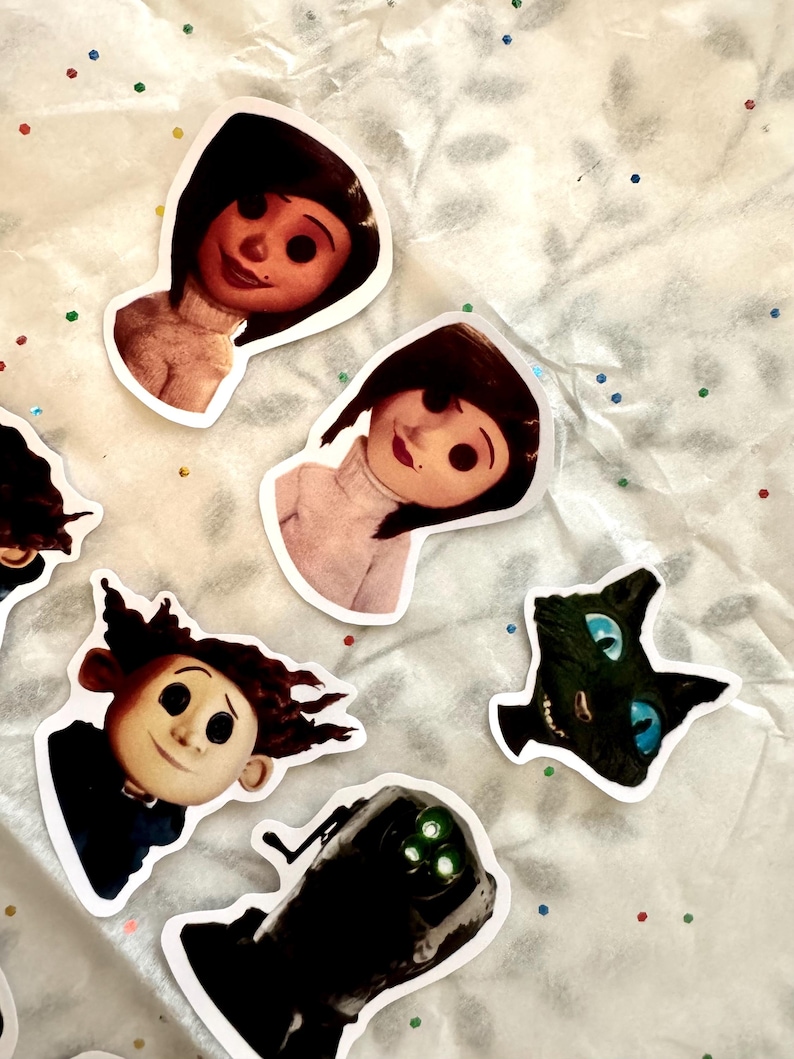 Coraline Stickers, the Other Mother, Wybie, Vinyl Sticker - Etsy