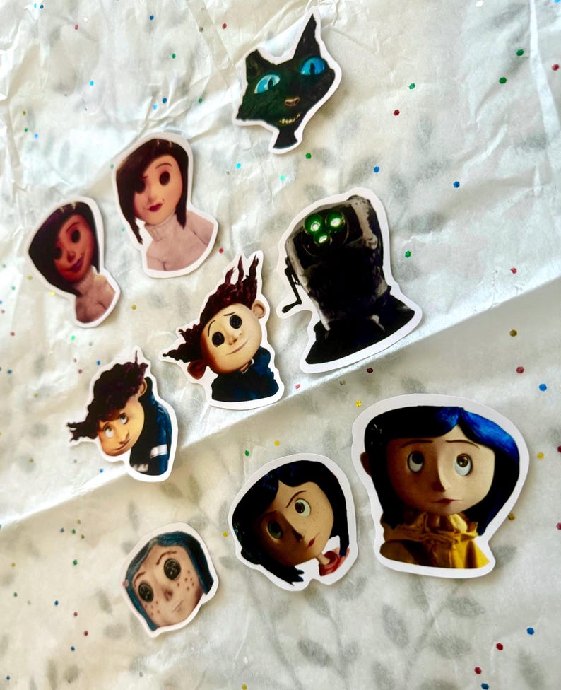 Coraline Stickers, the Other Mother, Wybie, Vinyl Sticker - Etsy