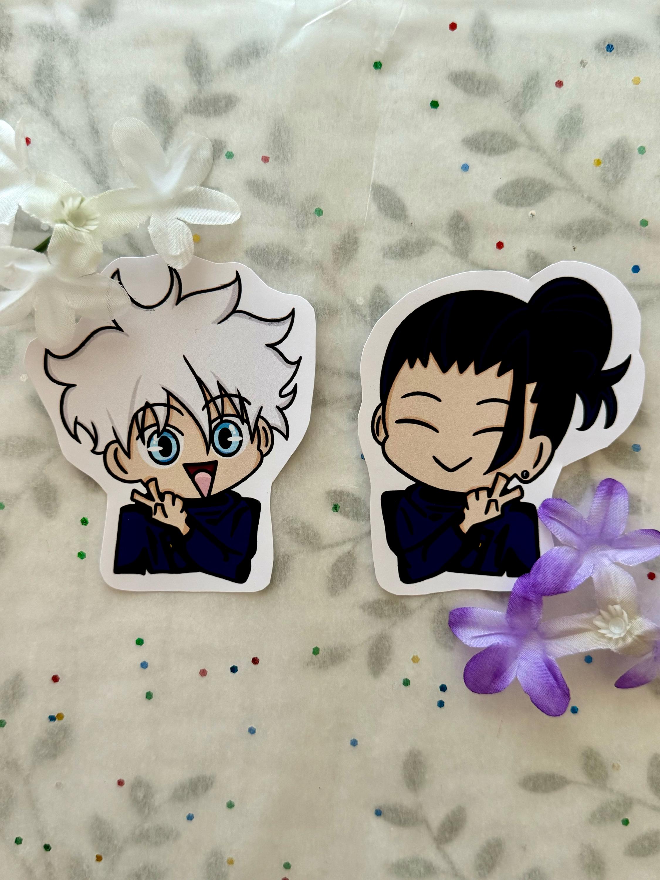 Gojo and Geto Sticker, Cute Jujutsu Kaisen Satosugu Sticker, Vinyl ...
