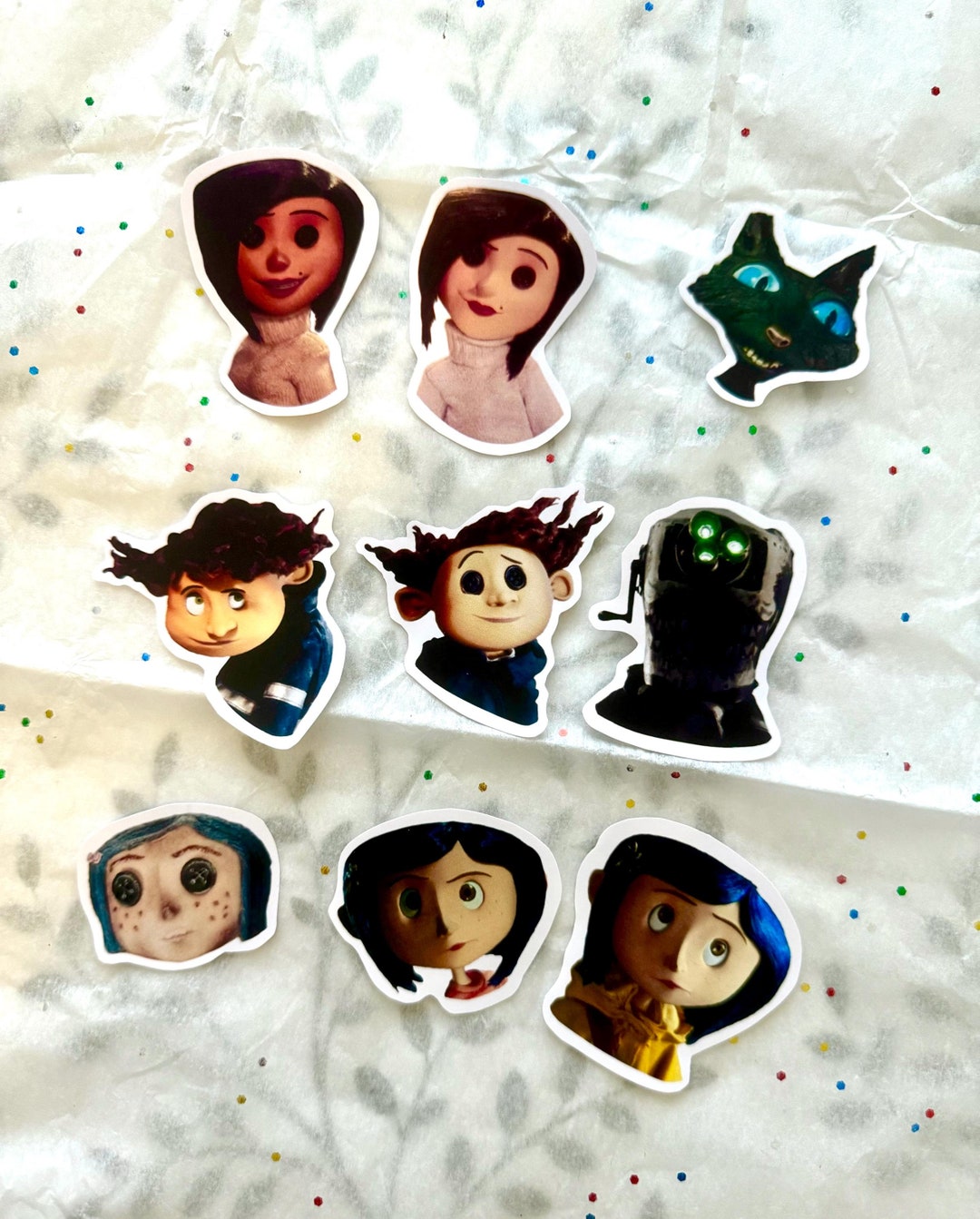 Coraline Stickers, the Other Mother, Wybie, Vinyl Sticker - Etsy