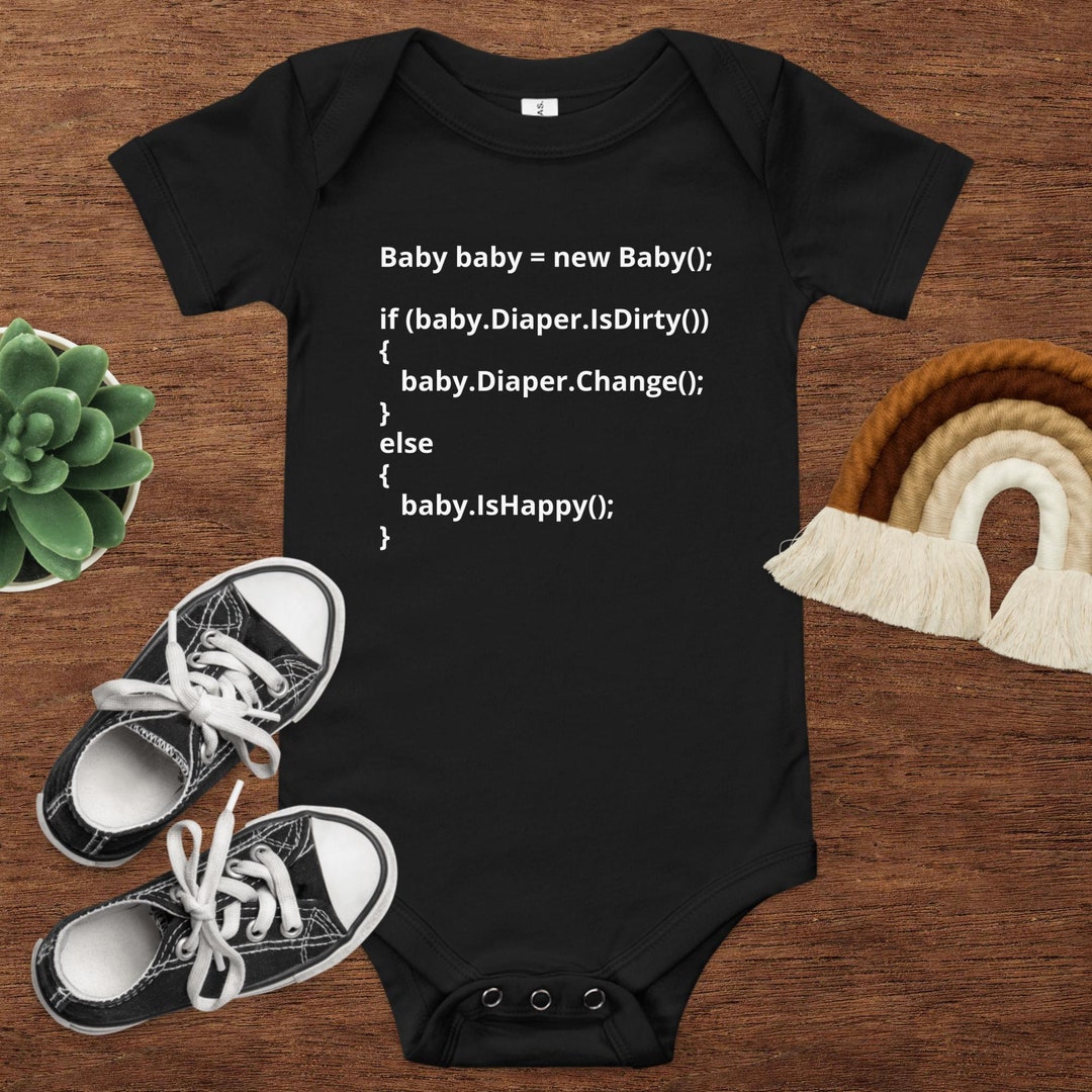 Funny C Code Baby Onesie diaper Change Geeky Baby Bodysuit - Etsy