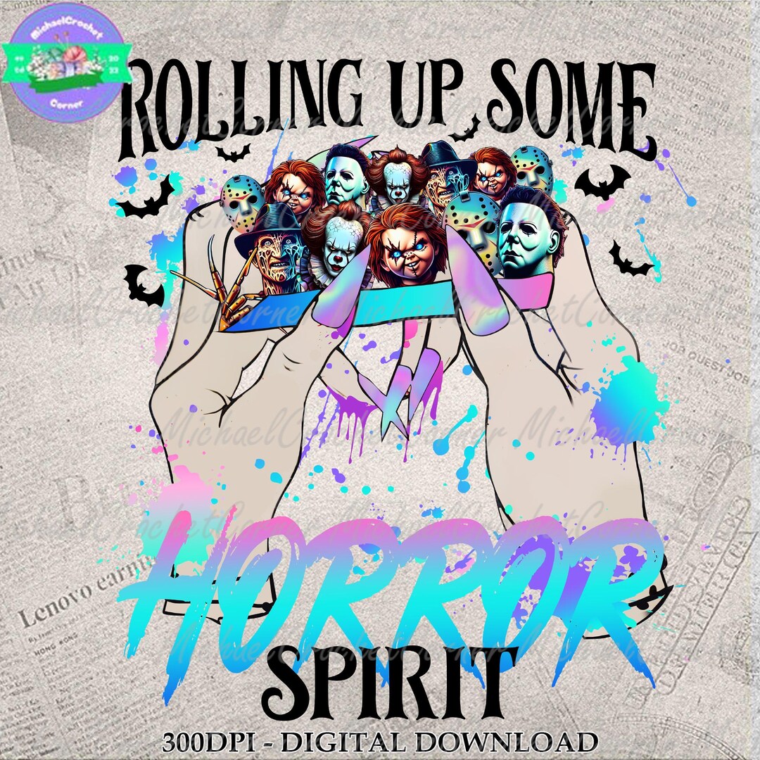 Rolling up Some Horror Spirit Png, Halloween Horror Png, Horror Movie ...