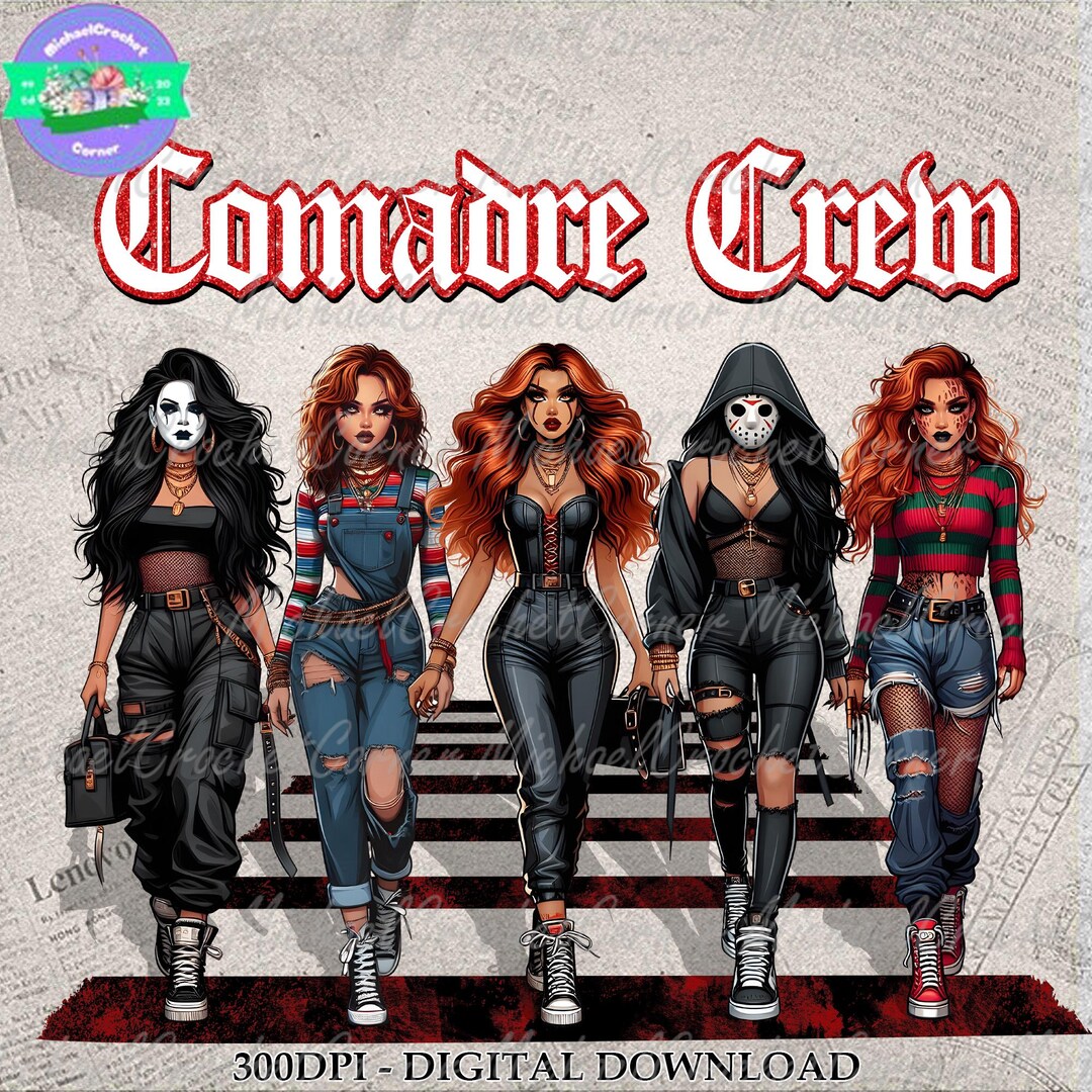 Comadre Crew Horror Movie Friends Png, Friends Horror Movie Girls Png ...