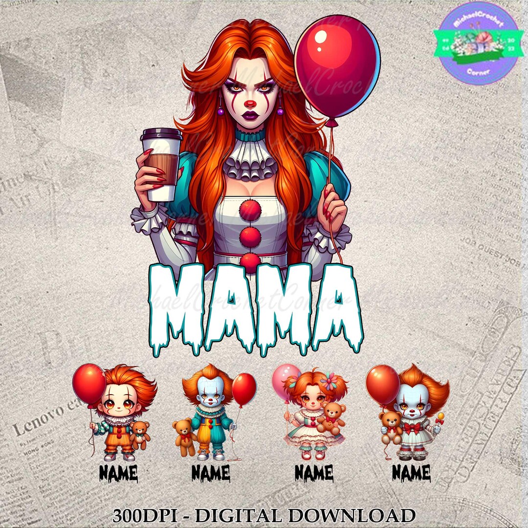Halloween Horror Mama Custom Kid Name Png, Spooky Mama Png, Halloween ...