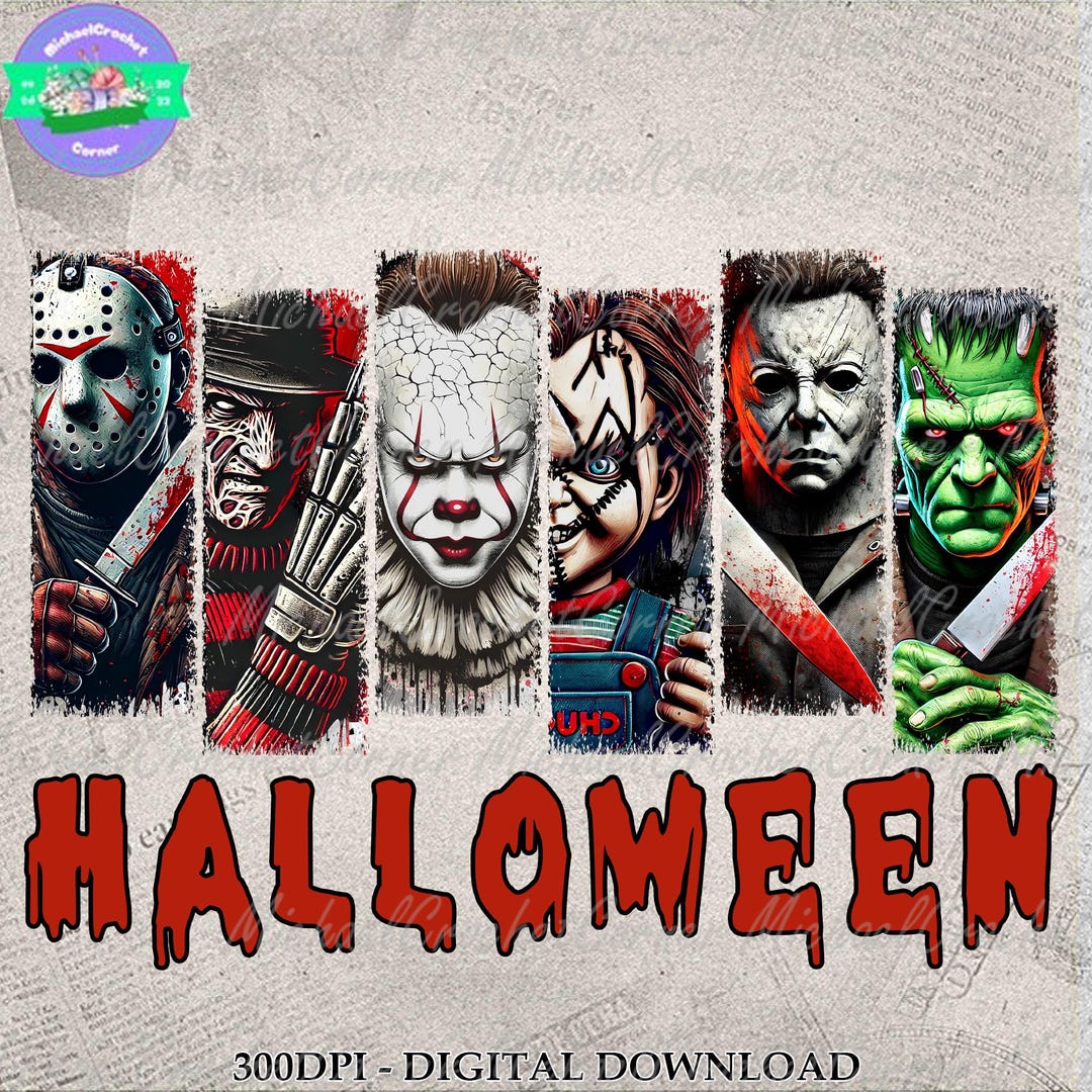 Halloween Horror Characters Png, Friends Horror Characters Png, Happy ...